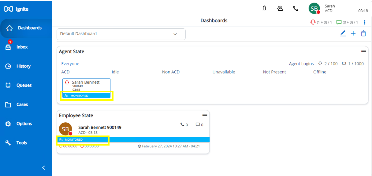 Enable Silent Monitoring Notification