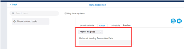 Selecting Email Media Type