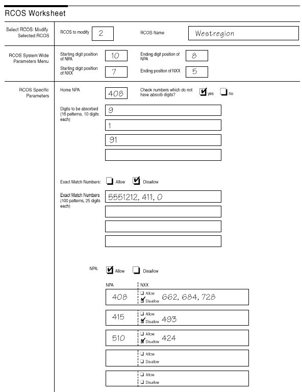 Sample RCOS Worksheet
