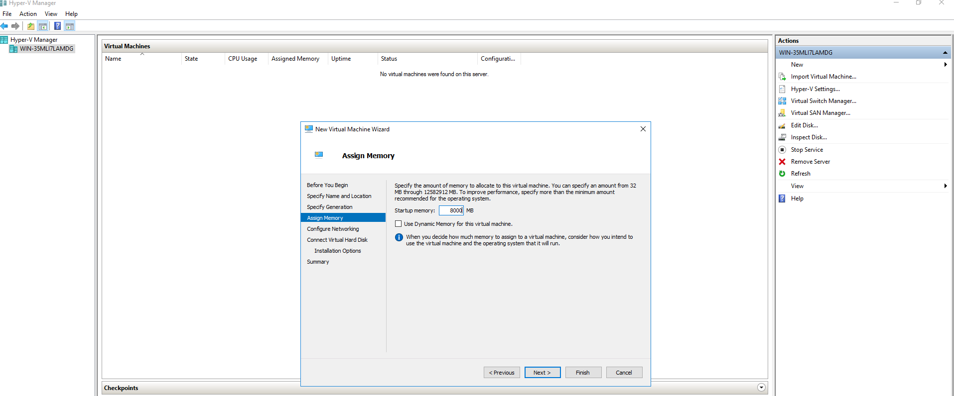Installing MX-ONE on Hyper-V