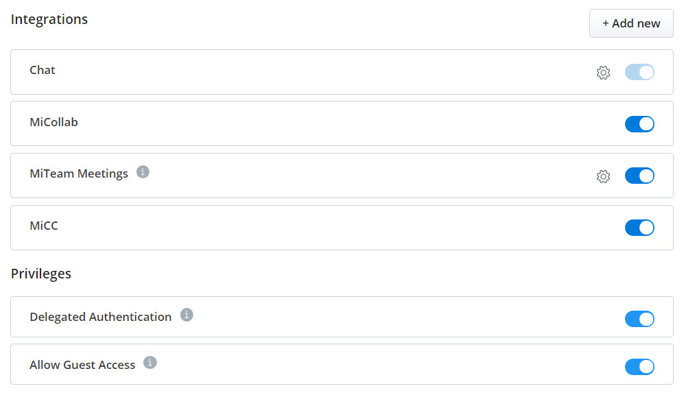 CloudLink Accounts Integrations