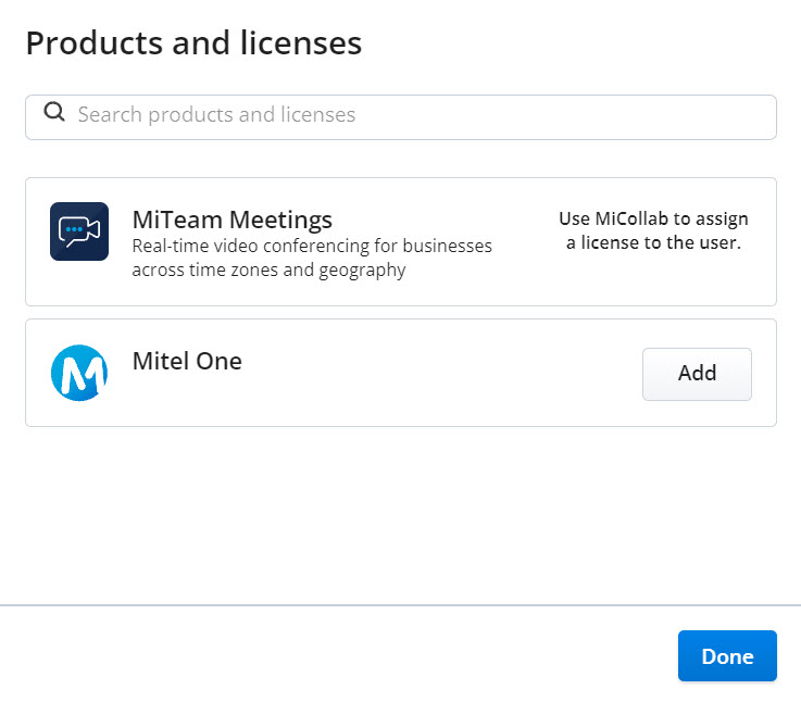 Assigning Mitel One Licenses to Users