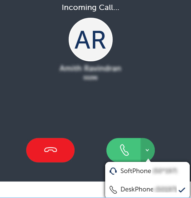 Answering a MiCollab Call