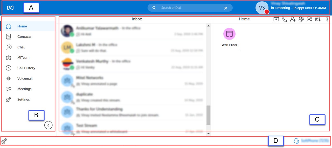 Aperçu MiCollab Client