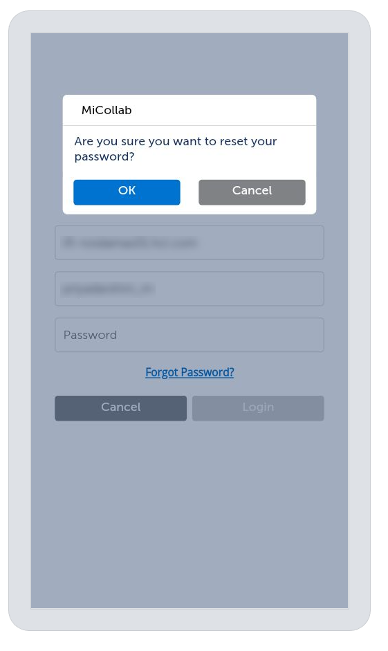 Resetting MiCollab for Mobile Client password