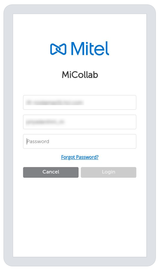 Resetting MiCollab for Mobile Client password