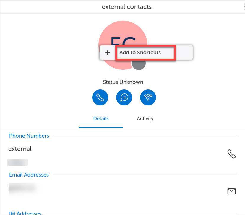 Managing contacts