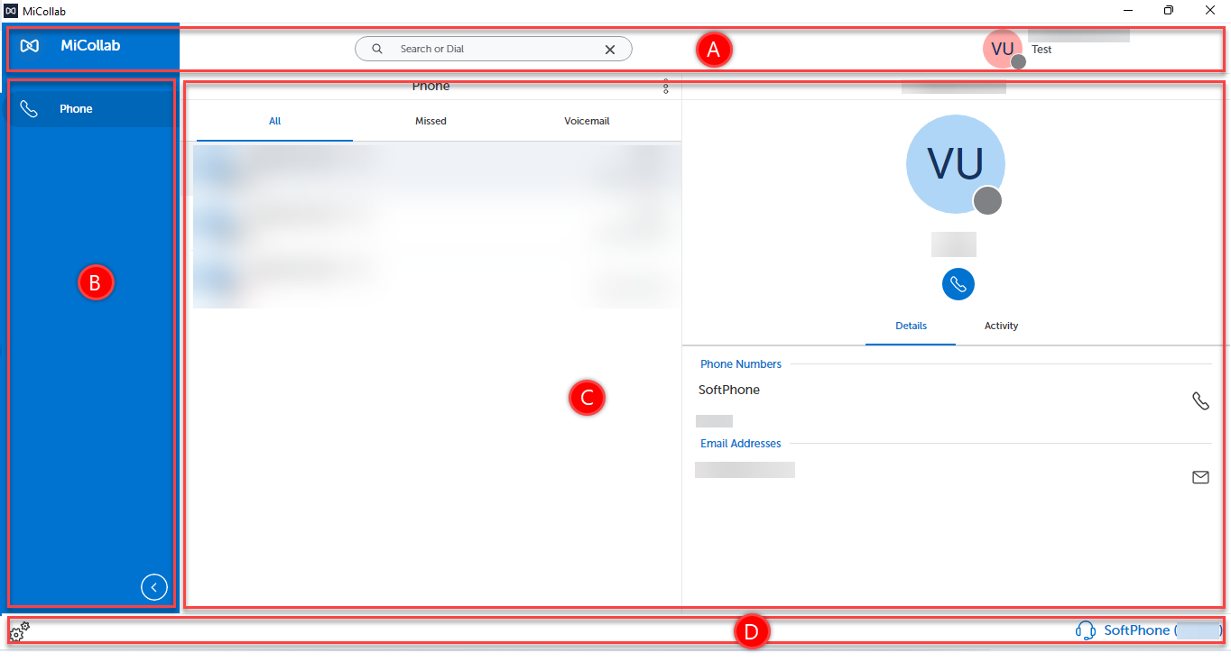 Features of the MiCollab PC Client Telephony-only mode