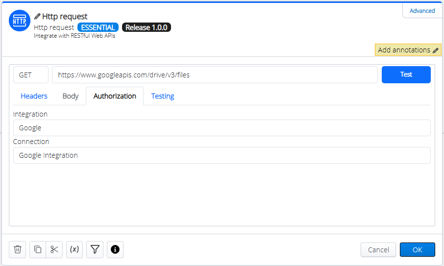 Use Google APIs in Workflow
